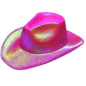 illuma | Accessories | Dark Pink Holographic Cowgirl Hat | Poshmark